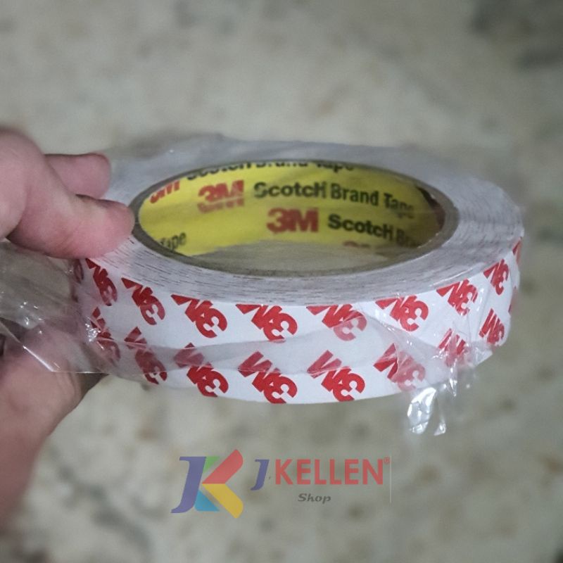 Jual Double Tape 3M Doble Tip Busa Putih PE Foam White Permukaan Lem 2 ...