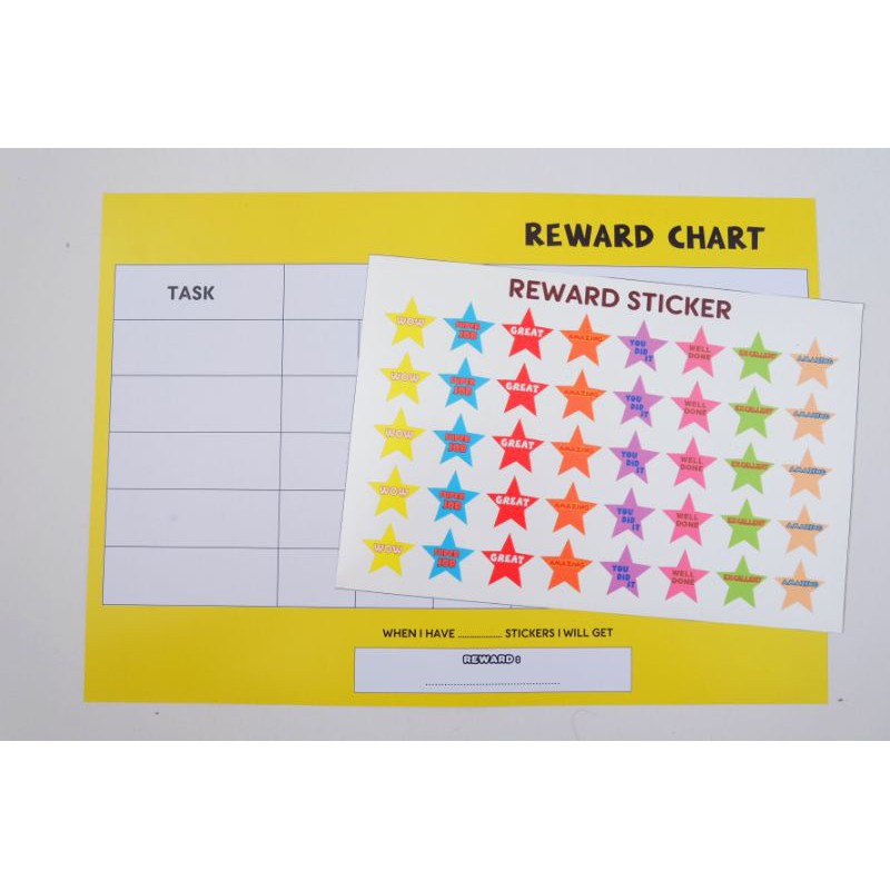 Jual REWARD CHART/ REWARD CHART ANAK / PAKET REWARD CHART REWARD ...