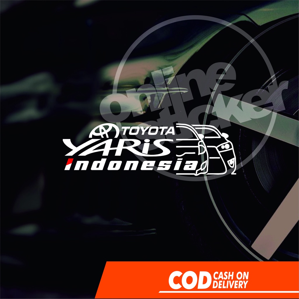 Jual Sticker toyota Yaris indonesia untuk mobil kaca | cutting sticker ...