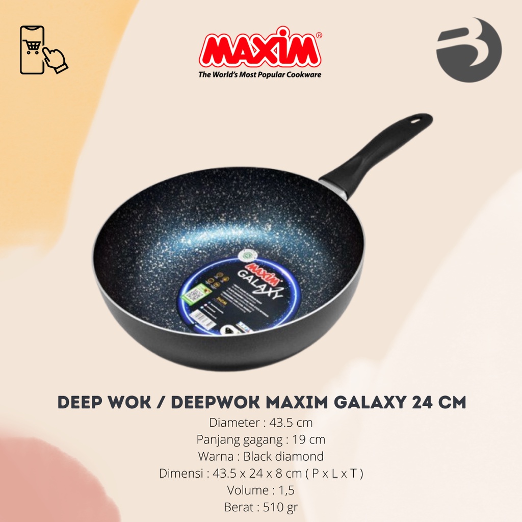 Jual Deep wok / deepwok Maxim Galaxy 24 cm | Shopee Indonesia