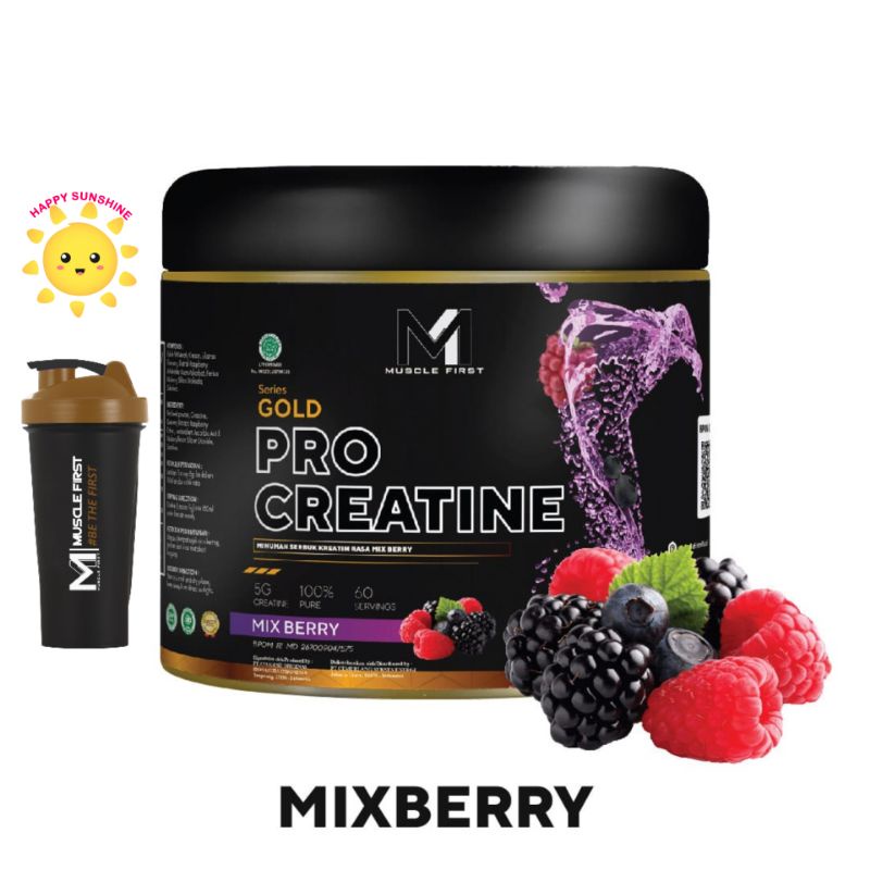 Jual Muscle First Gold Pro Creatine 360 grams -M1 Mix Berry MixBerry ...