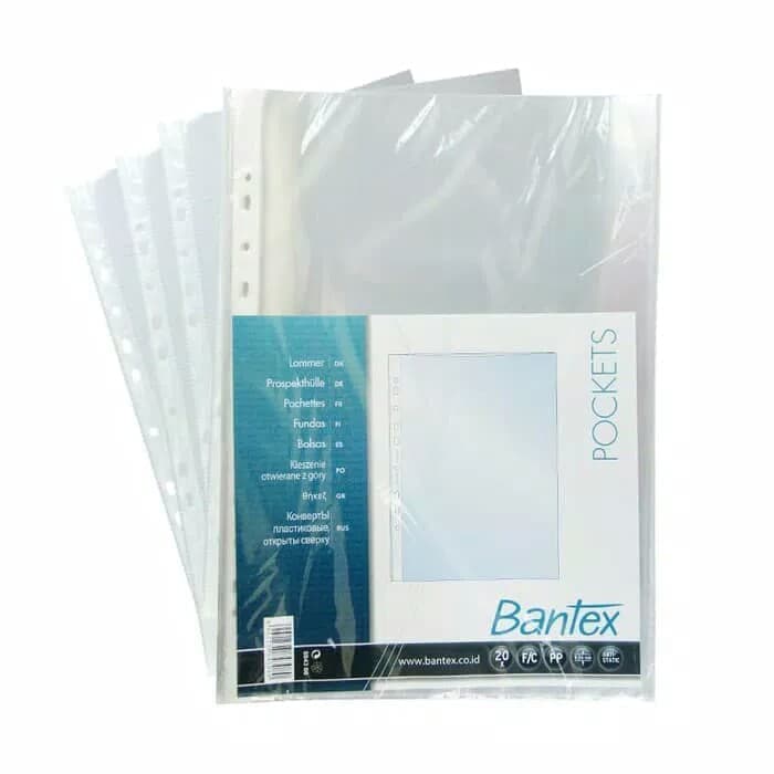 Jual PLASTIK POCKET BANTEX F4 8843 (CLEAR) | Shopee Indonesia