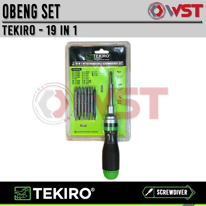 Jual Tekiro Obeng Rachet Set 19in1 | Shopee Indonesia