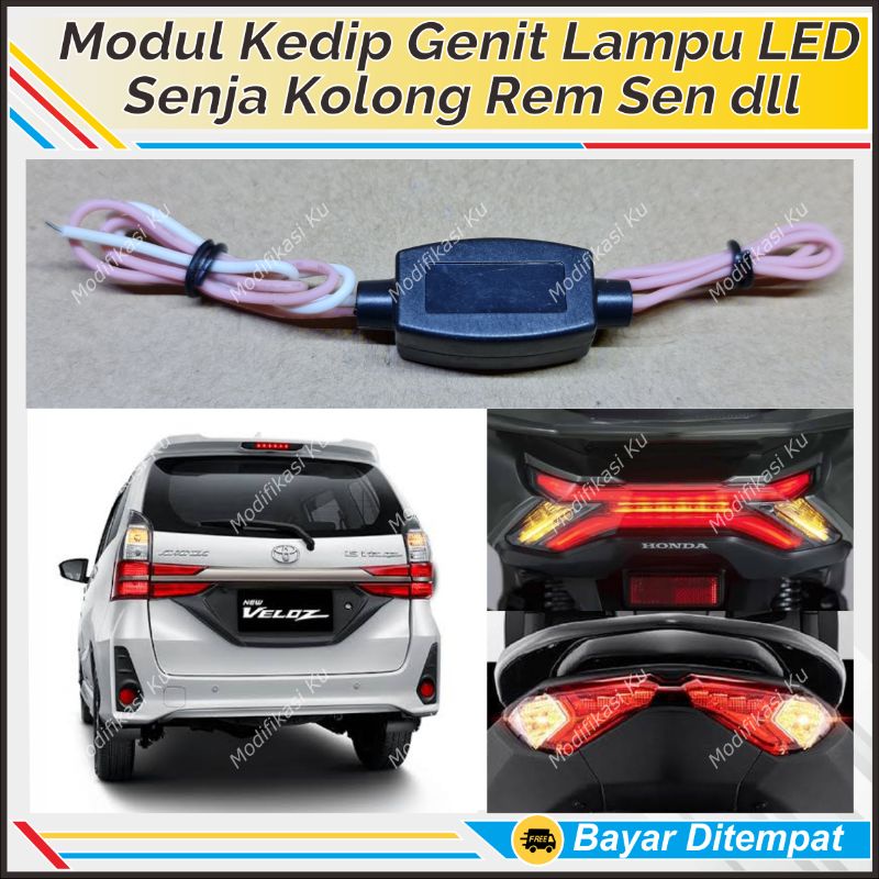 Jual MODUL CONTROLER LAMPU LED KEDIP GENIT STROB0 GRADE A: COCOK UNTUK ...