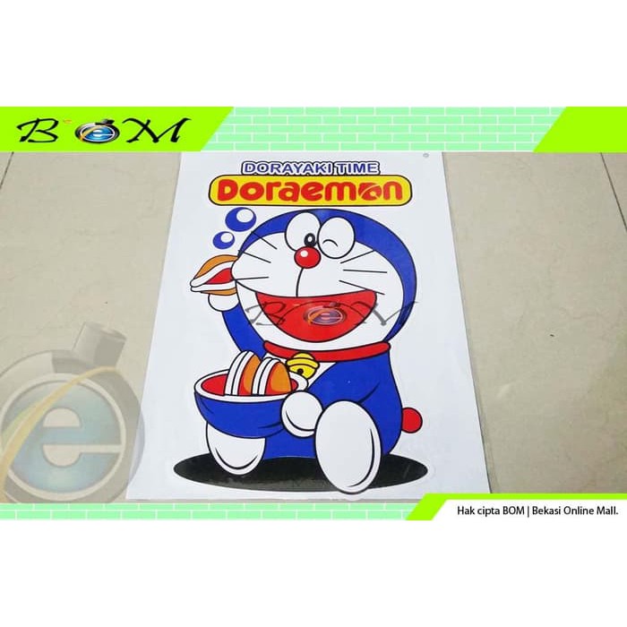 Jual sticker stiker motor mobil gambar cartoon kartun karakter doraemon ...