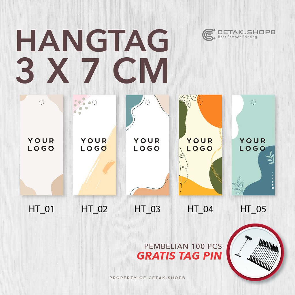 Jual Termurah paket cetak hangtag baju / pricetag hangtag / label harga ...