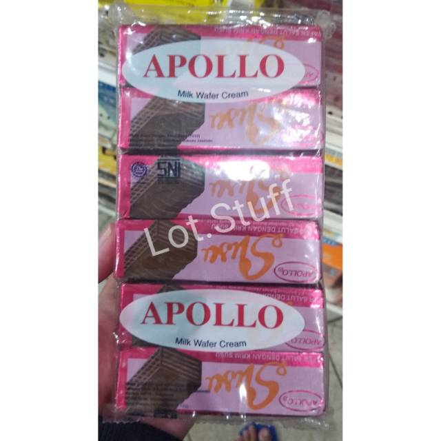 Jual Apollo Wafer Biskuit Rasa Coklat 144gr/12pcs~Renyah dan Enak ...