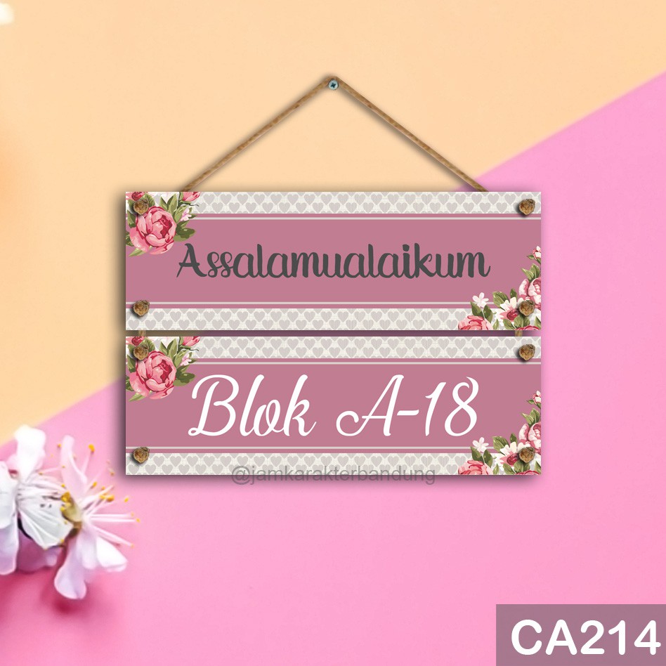 Jual Jam Karakter Bandung - Hiasan Pajangan Pintu Nomor Doa Masuk Keluar Rumah Assalamualaikum ...