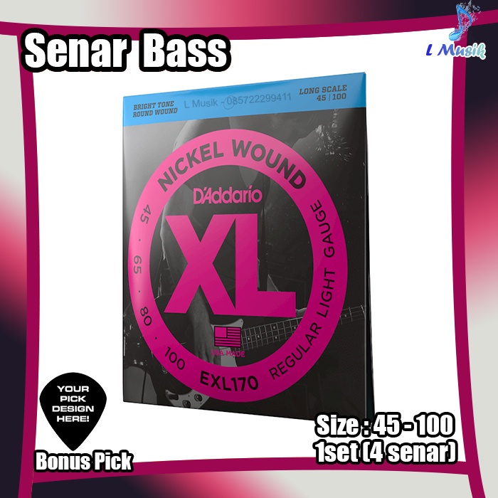 Jual SENAR BASS 4 SENAR D'ADDARIO | Shopee Indonesia