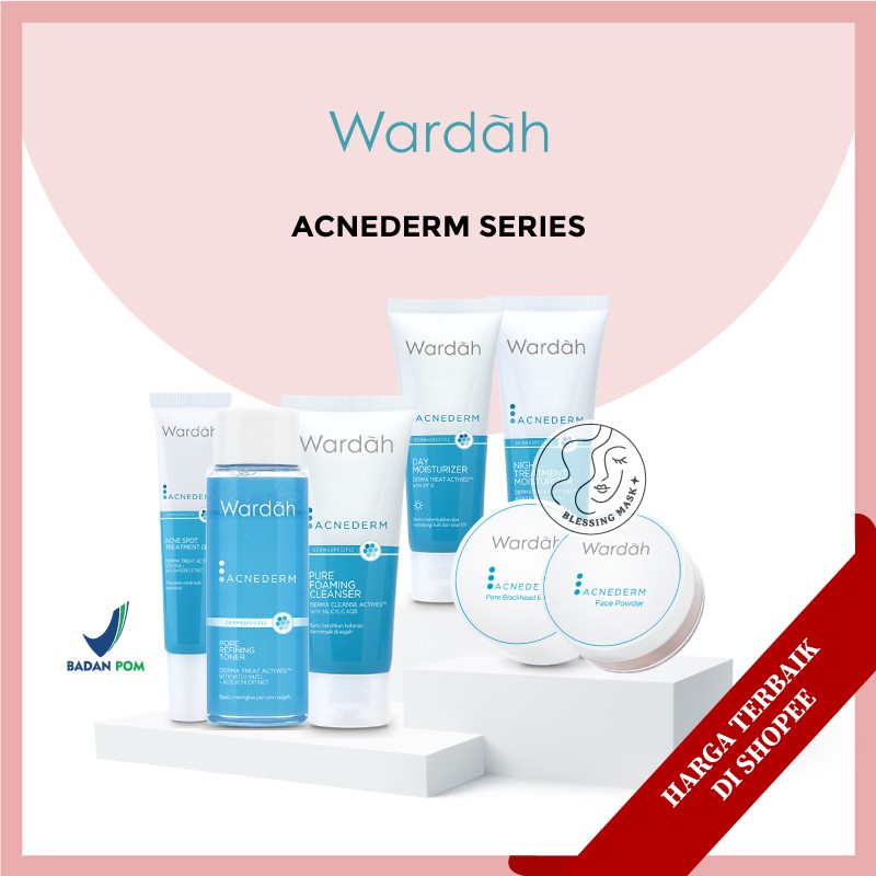 Jual Wardah Acnederm Series | ACNE DERM SERIES | Face Powder | Facial ...