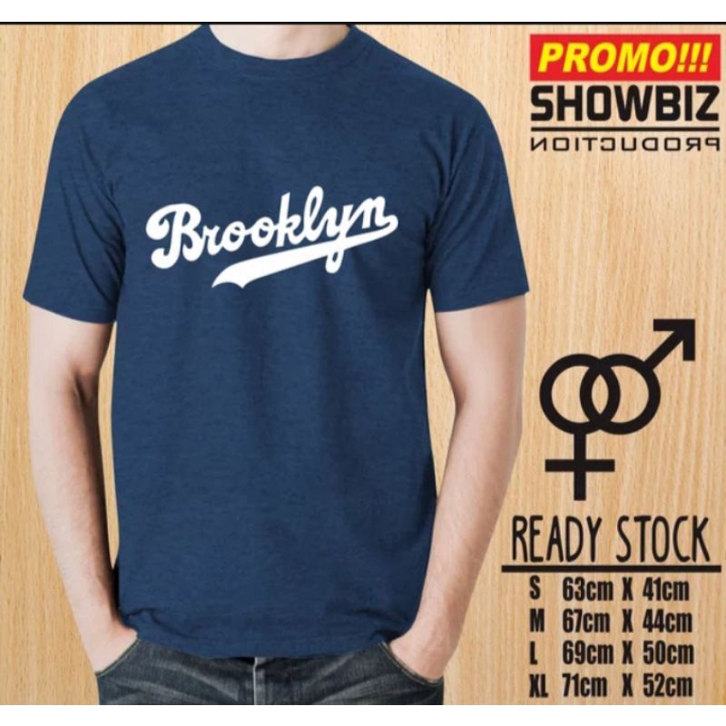 Jual Kaos Distro Pria Wanita Brooklyn Tshirt Casual Berkualitas Baju Cowok Cewek Bahan Katun ...