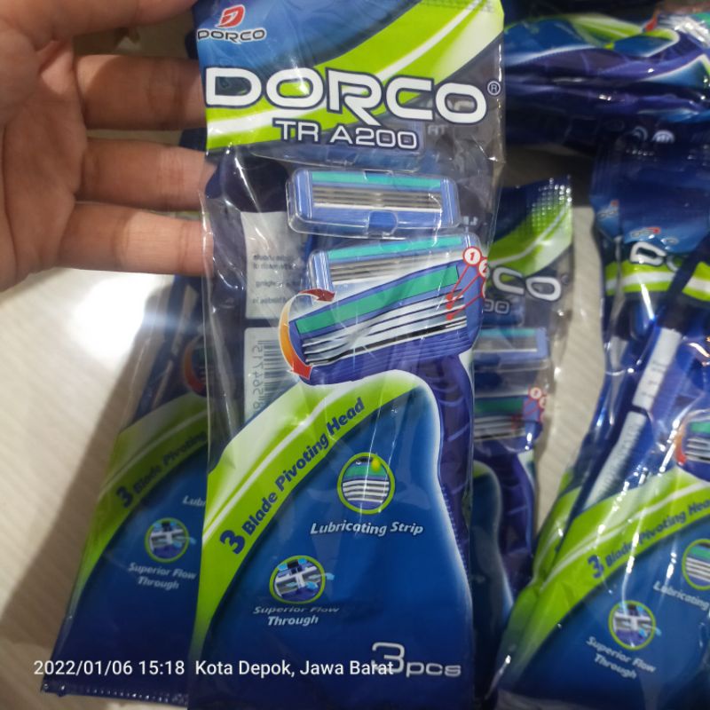Jual dorco TR A200 isi 3pc pisau cukur / shaving / razor | Shopee Indonesia