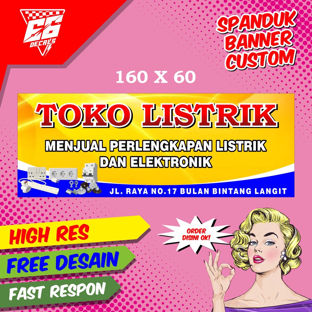 Jual SPANDUK/BANNER TOKO LISTRIK | Shopee Indonesia