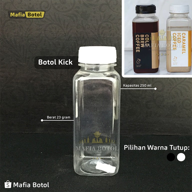 Jual Botol Plastik kick kotak kale tebal Minum Minuman Almond Kopi Susu ...