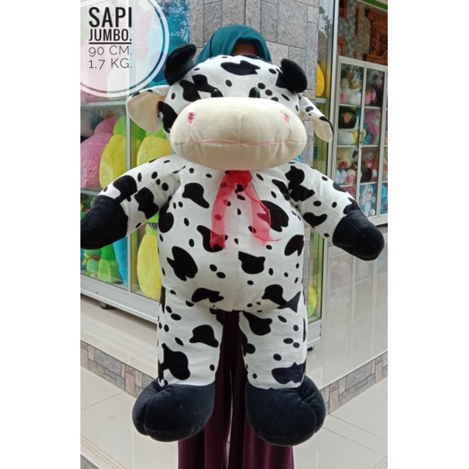 Jual Boneka sapi size L 50cm bahan halus dan lembut /boneka hewan/kado ...