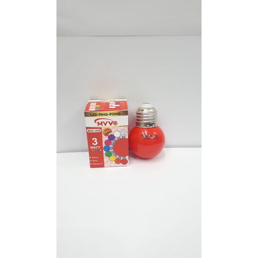 Jual Lampu Led hias warna warni 3watt bohlam warna LED 3watt - LED ...