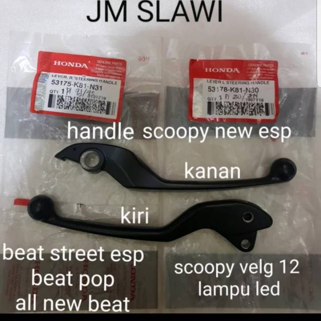 Jual 53175 K81 N31 kanan 53178 K81 N30 kiri Handle beat all new sama ...