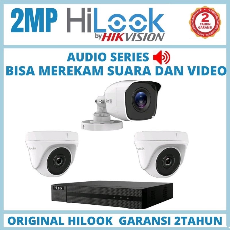 Jual PAKET CCTV HILOOK 2MP AUDIO 3 KAMERA SIAP PASANG - BISA REKAM GAMBAR dan SUARA | Shopee ...