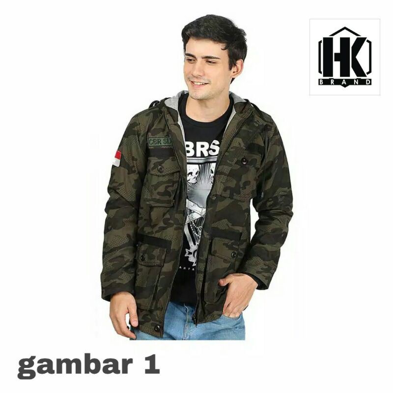 Jual Jaket Pria Loreng Parka Army Tactical Tni Tentara Pria Cowo Cowok