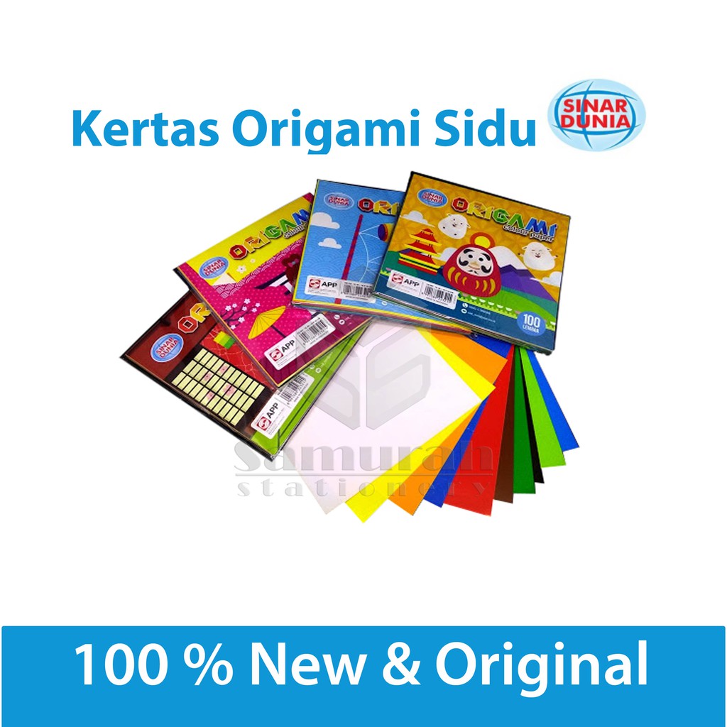 Jual Kertas Origami Besar isi 100 Lembar Sidu / Kertas Lipat TK Besar ...