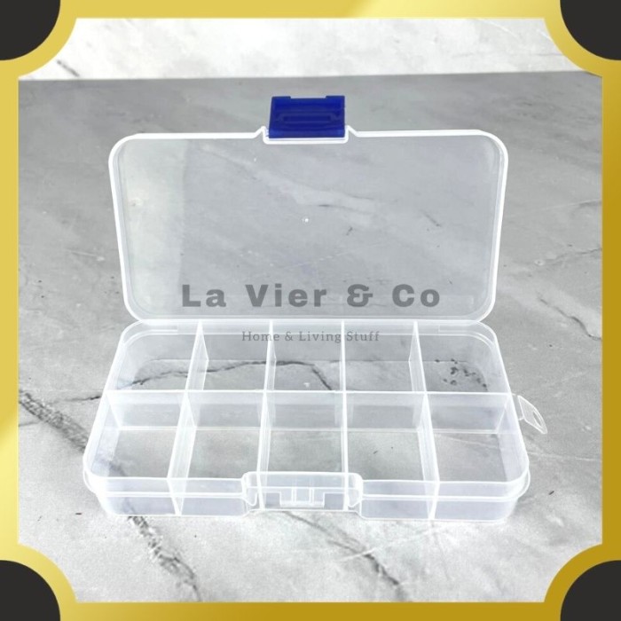 Jual Kotak Tempat Penyimpanan Barang Kecil Box Case 10 Sekat ...