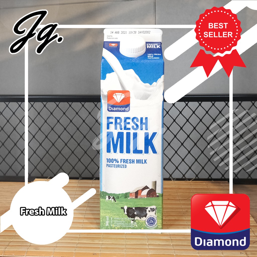 Jual Susu Fresh Milk 1 DIAMOND Karton isi 12 pcs @ 1 Liter - Fresh Milk - Plain / 1 Dus isi ...