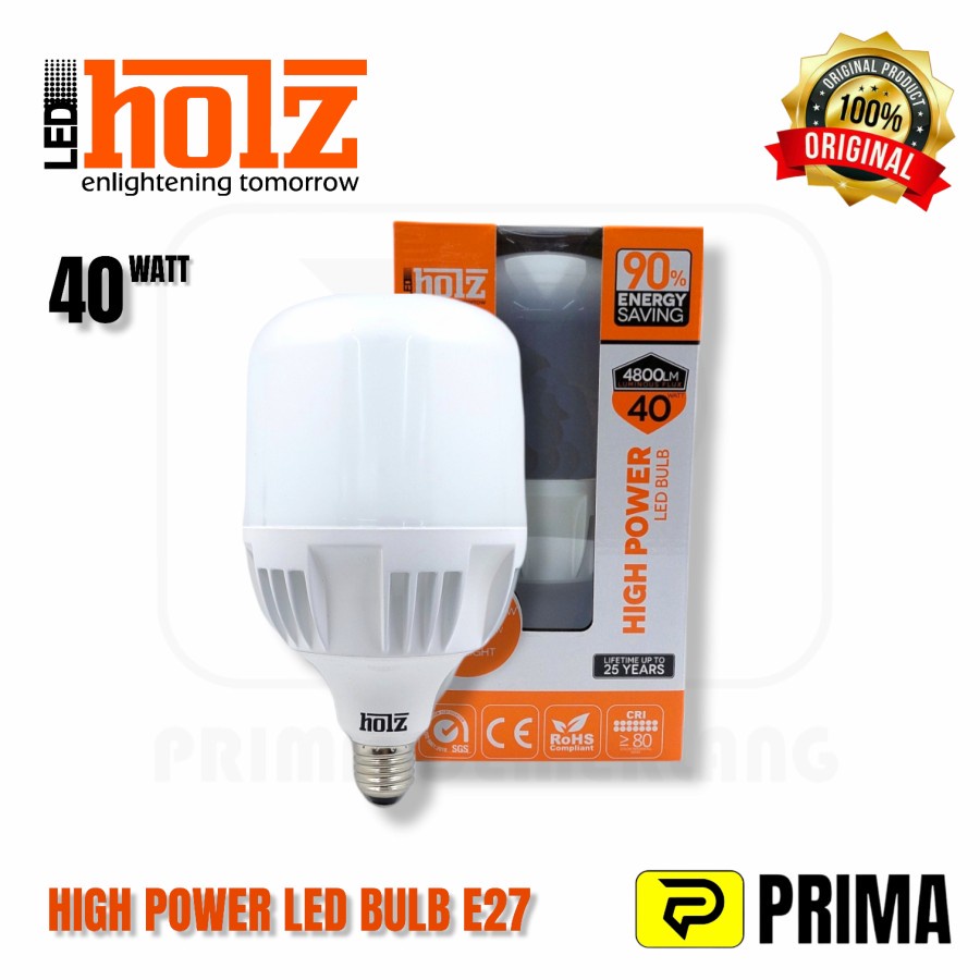Jual HOLZ BOHLAM LAMPU LAMP LED 40 WATT HIGH POWER LIGHT BULB E27 PUTIH ...