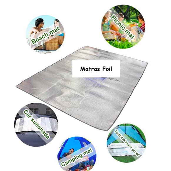 Jual Matras Camping 200x100 Alumunium Foil Lipat Murah Tebal Angin ...