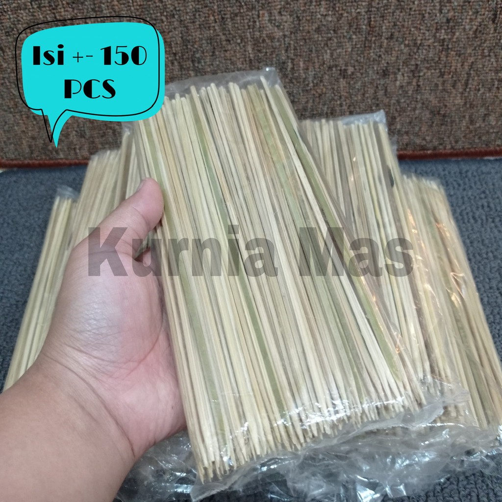 Jual Tusuk Sate Bambu Panjang 21 cm Isi 150 pcs | Shopee Indonesia