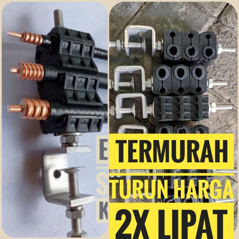Jual KLEM KABEL Pemancar Rg8 Heliax 5/8 4/8 1/4 Rg58 Rg6 5d isi 6 Kabel ...