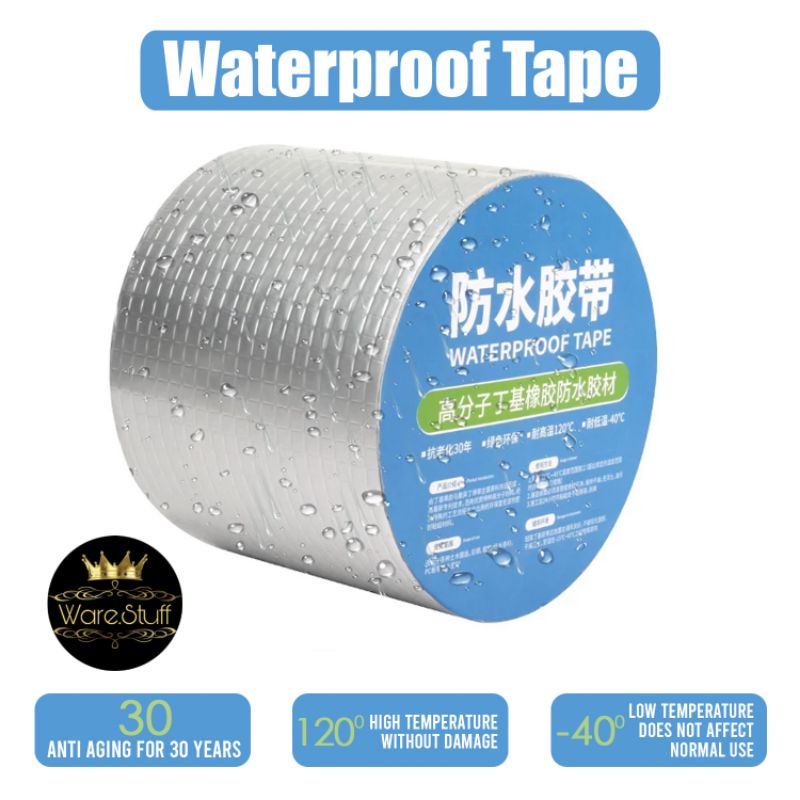 Jual Aluminium Foil Waterproof Tape / Lakban Anti Bocor Karet Butil Lem Atap 15cm | Shopee Indonesia