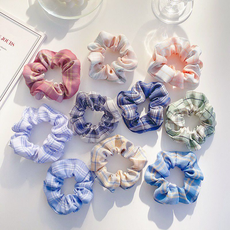 Jual KIANDAA IR0002 SCRUNCHIE IKAT RAMBUT KOREA MOTIF CUTE BUNGA KOTAK ...