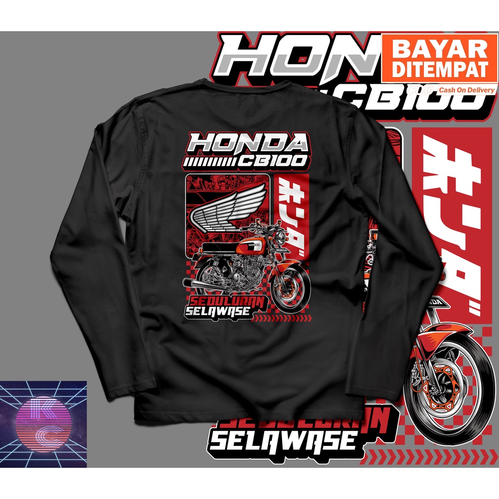 Jual KAOS BAJU LENGAN PANJANG HONDA CB 100 RED EDITION KAOS MOTOR PRIA WANITA | Shopee Indonesia