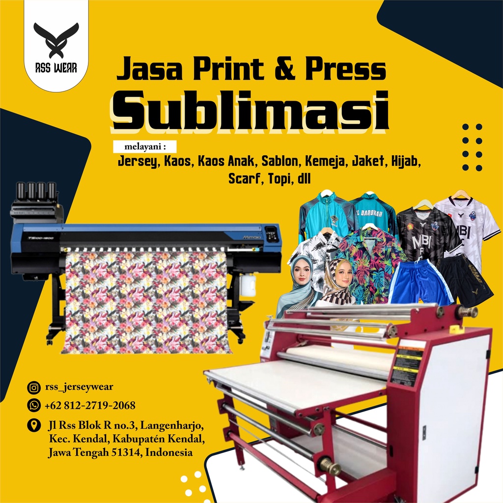 Jual jasa printing sublim murah print+press+kain, jasa printing Jersey ...