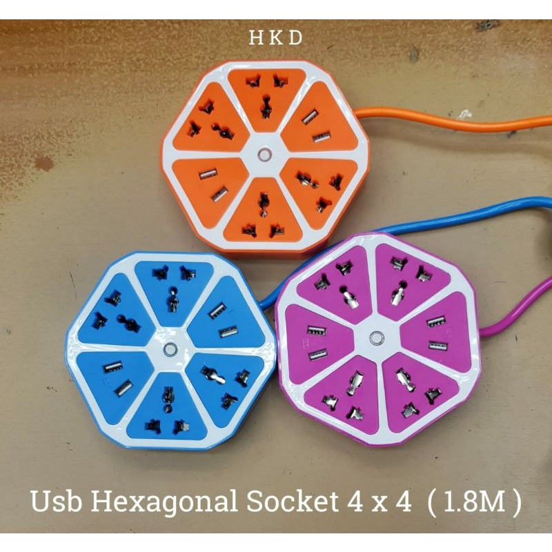 Jual USB TERMINAL COLOKAN HEXAGON UNIVERSAL//STOP KONTAK USB SOCKET ...