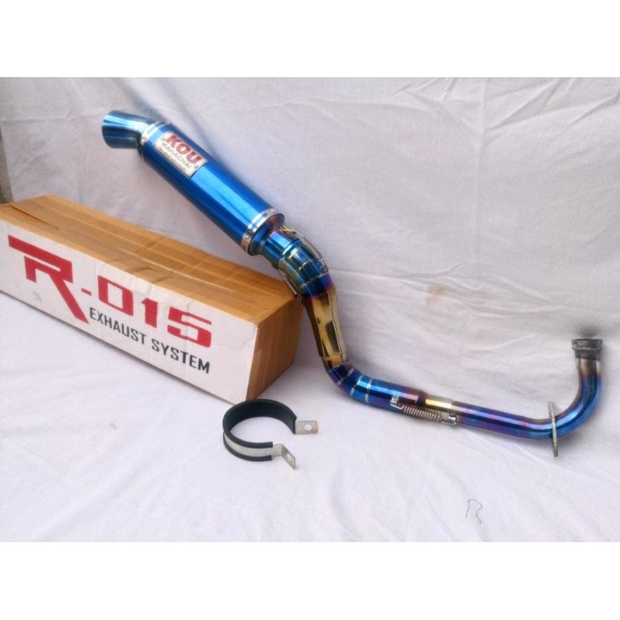 Jual Knalpot KOU Blue Series Full Set Mio, Vario, Beat, Fino, Scoopy ...