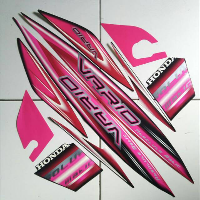Jual Stiker striping honda vario 110 2008 hitam pink | Shopee Indonesia
