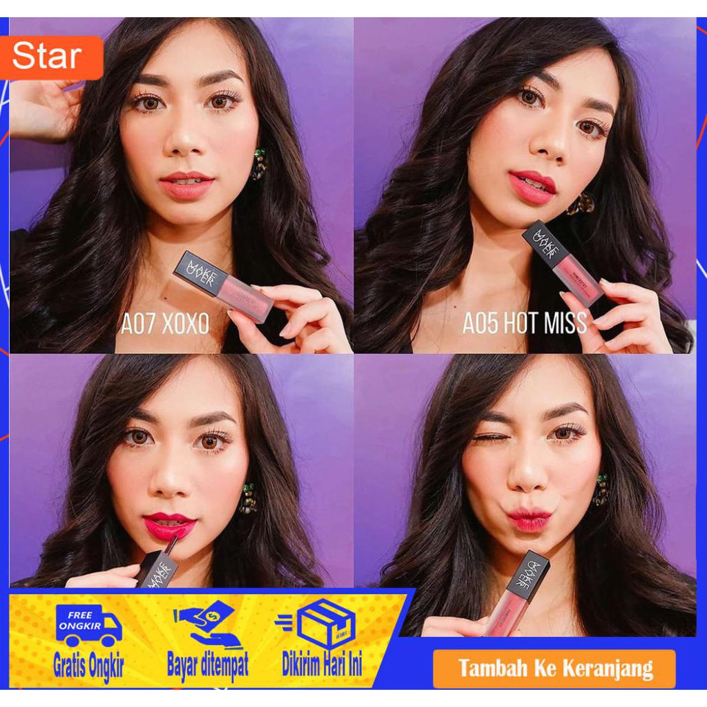 Jual BAYAR DITEMPAT - MAKE OVER POWERSTAY VIVID WATERLITE LIP STAIN | MAKEOVER POWER STAY VIVID ...