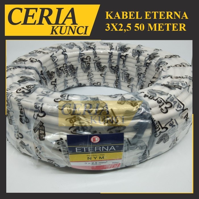 Jual Kabel Listrik Eterna NYM 50 Meter 3x2.5 mm | Shopee Indonesia