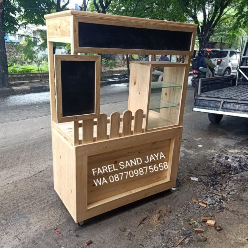 Jual GROBAK / BOOTH MINIMALIS KAYU JATI BELANDA | Shopee Indonesia