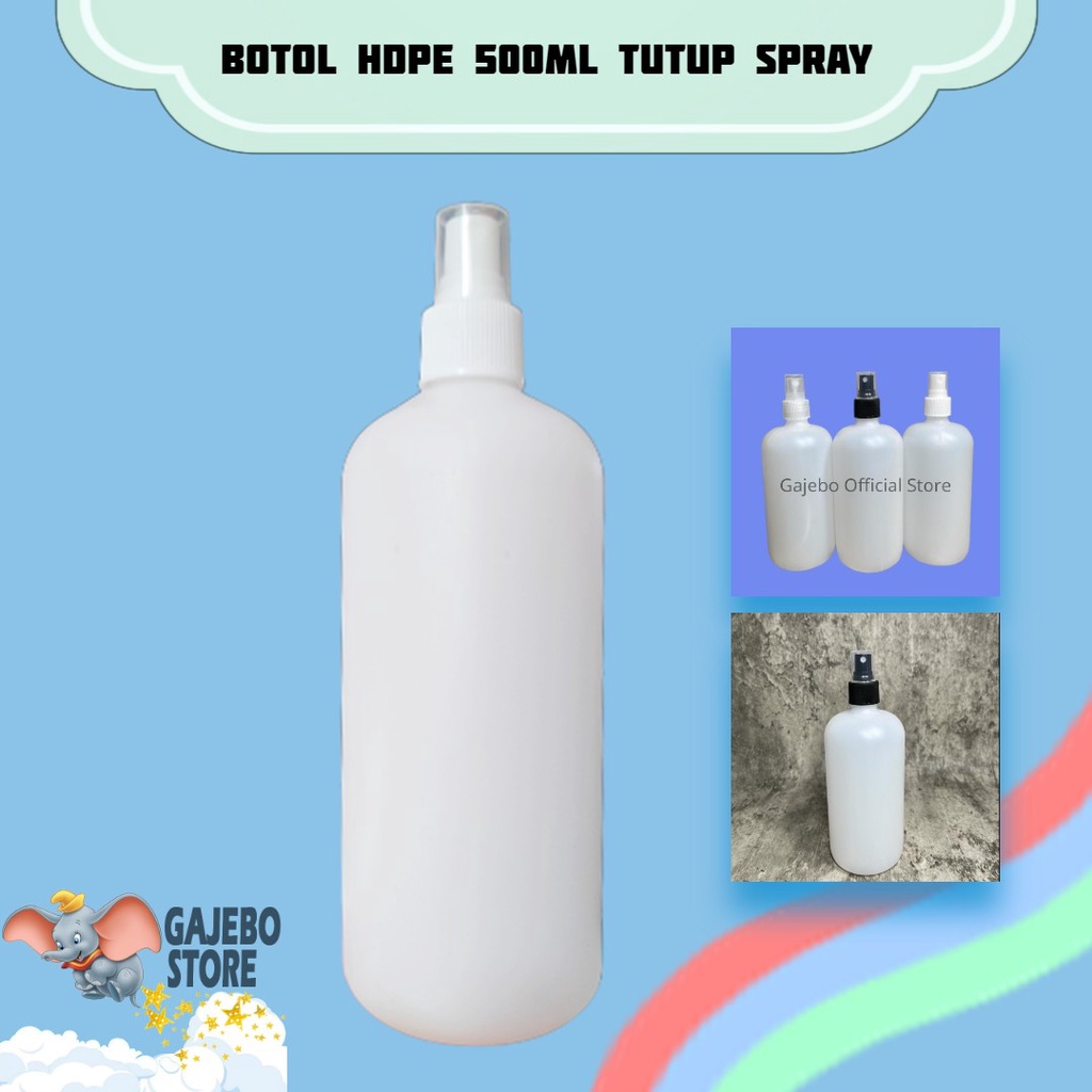 Jual BOTOL 500ML HDPE SPRAY SEMPROT N24 / BOTOL SPRAY 500ML HDPE PUTIH ...