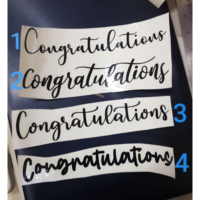 Jual Stiker Balon PVC Siap Tempel / Sticker balon Congratulations ...
