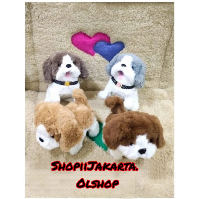 Jual Mainan Boneka Anjing Lucu Bisa Berjalan Dan Menyalak Gerak Tenaga ...