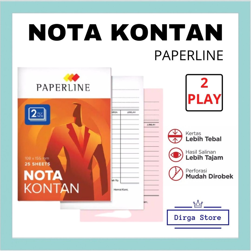 Jual Buku Nota Kontan Toko Penjualan 2 Play Kecil Paperline 25 Sheets ...