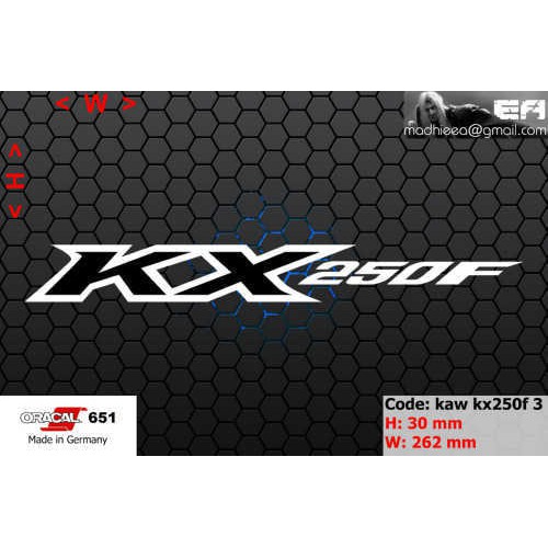 Jual ea cutting sticker / decal Code: kawasaki kx250f 3 ( sponsor logo ...