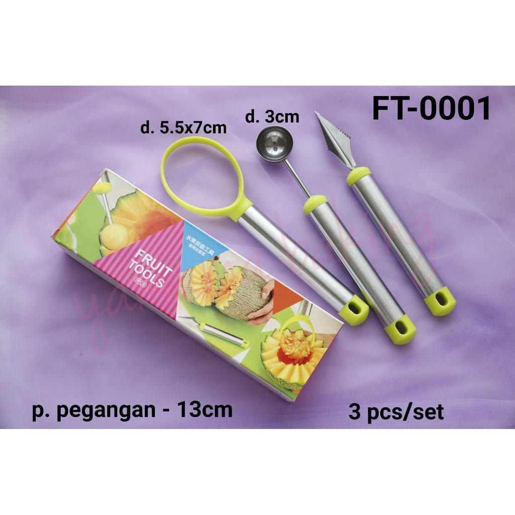 Jual FT-0001 Pisau buah fruit carving knife tools set yamama baking ...