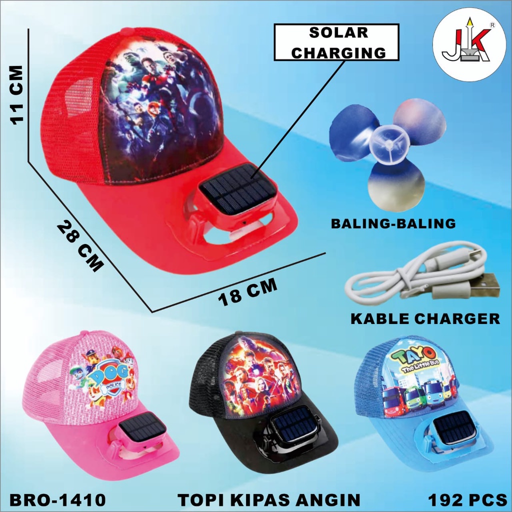 Jual NEW PROMO TOPI ANAK KARAKTER TAYO TOPI DENGAN KIPAS CHARGE UNTUK ...