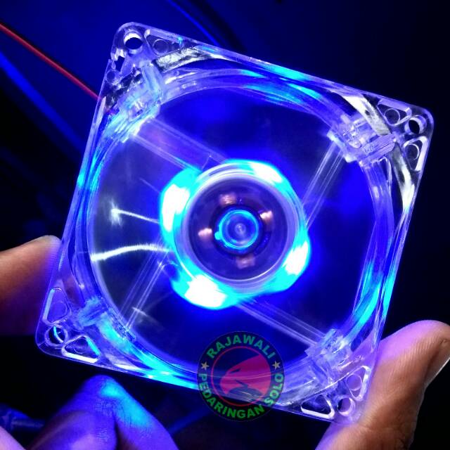 Jual FAN CASING ACRYLIC TRANSPARAN 8CM BLUE LED | Shopee Indonesia