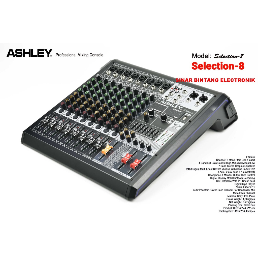 Jual mixer Ashley selection 8 mixer 8 channel original 256dsp | Shopee ...