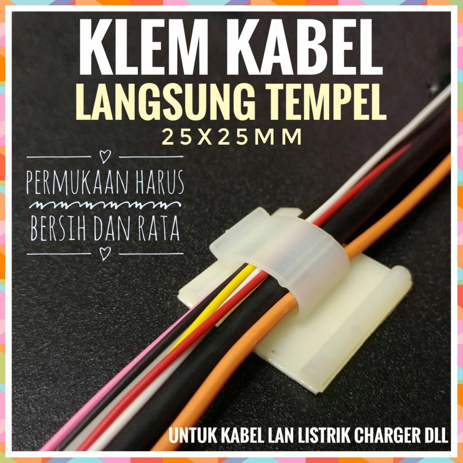 Jual Klem Kabel Perapi Kabel 26x26mm 2.6cm kabel 5mm - 1cm harga ...